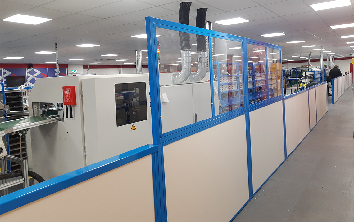 Factory walkway barriers - Spaceguard