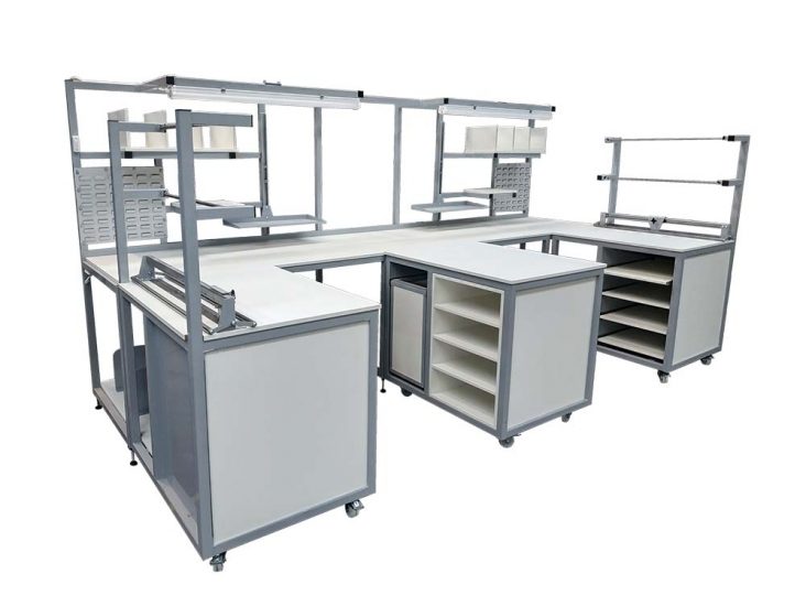 Packing Benches - Spaceguard UK Packing bench manufacturer