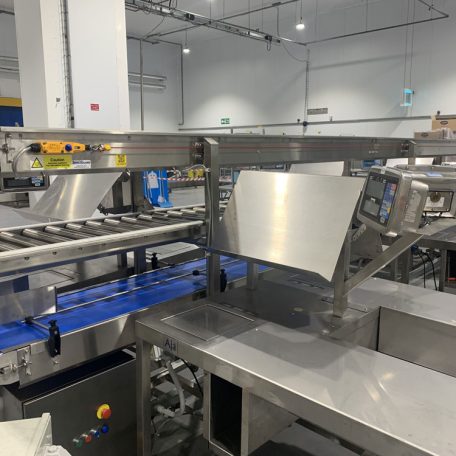 Over conveyor workstation UK custom manufactured - Spaceguard
