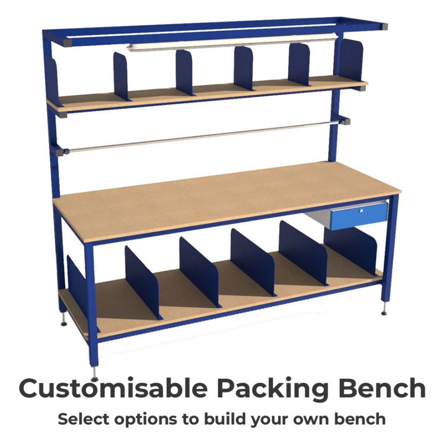 Packing Benches - Spaceguard UK Packing bench manufacturer