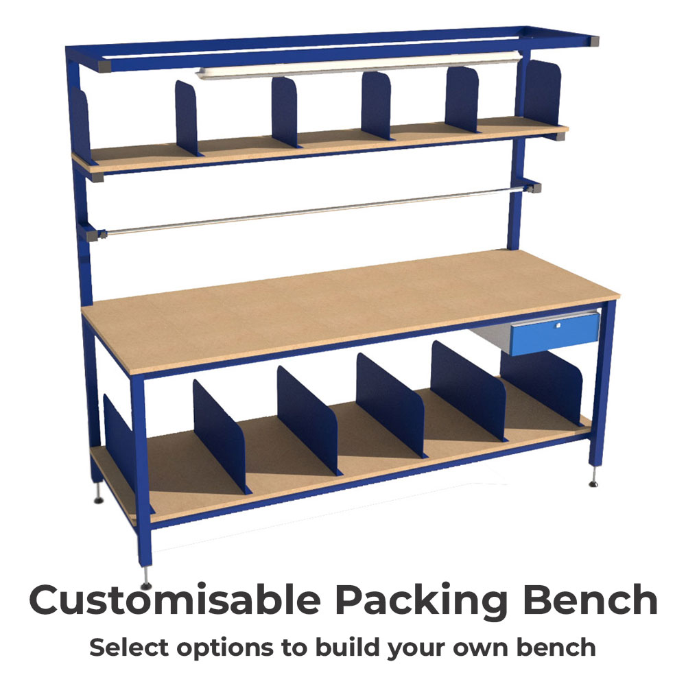 Packing Benches - Spaceguard UK Packing bench manufacturer