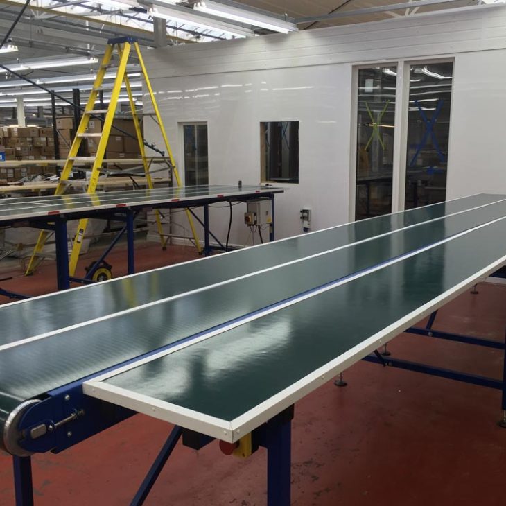 Twin Tier Belt Conveyor for Consumer Electronics Processing - Spaceguard