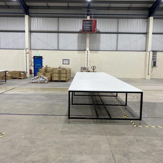 Cutting Table & Large Assembly Benches for Armour Manufacturer - Spaceguard