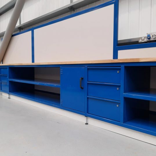 Large Workstations and Storage made to fit Workshop Space - Spaceguard