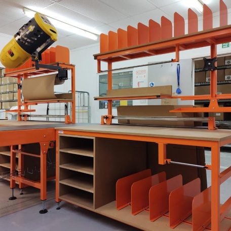 Dispatch Area Packing Benches & Conveyor System | Spaceguard
