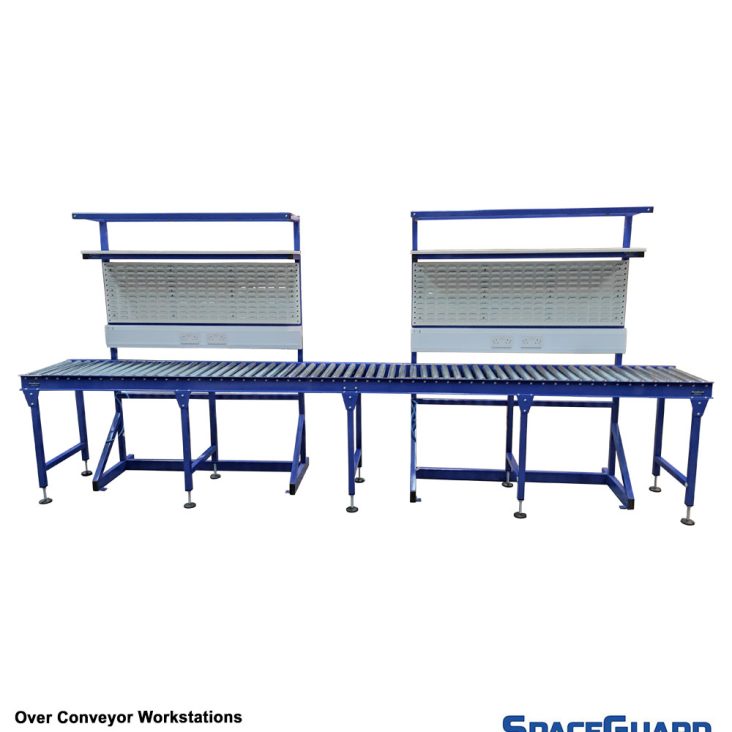 Over Conveyor Workstation UK custom manufactured - Spaceguard